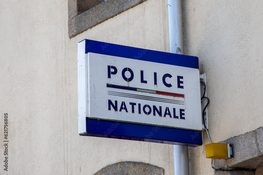 police nationale sign text and logo office French national police in ...