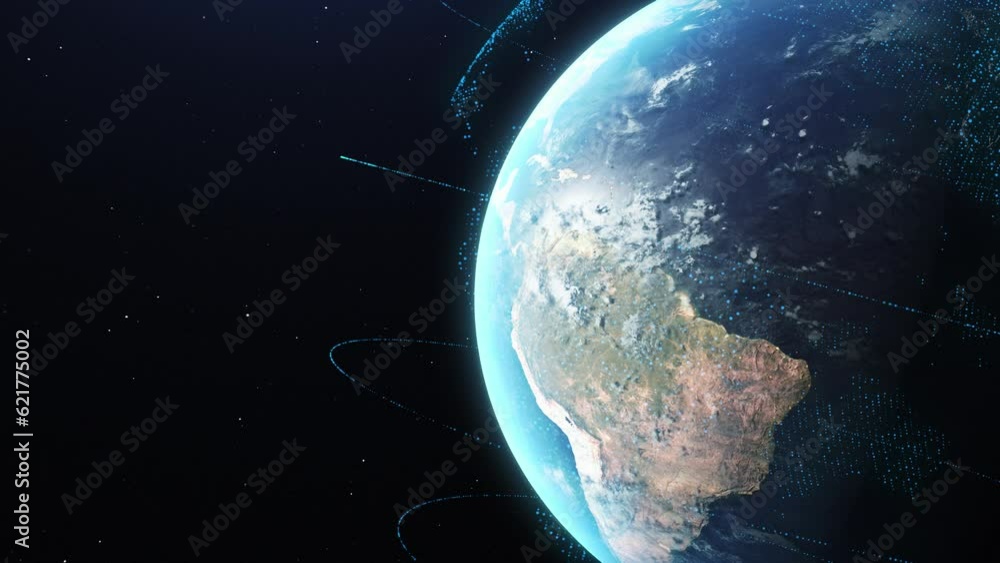 3D Motion Graphic of Abstract Tech Earth - Globalization Concept ...