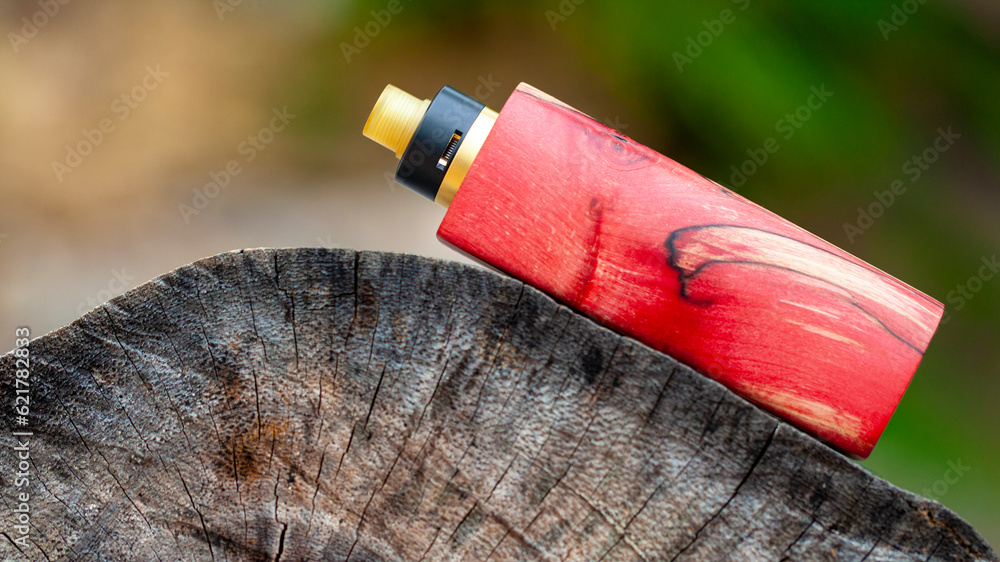 high end red natural stabilized wood regulated box mods with ...