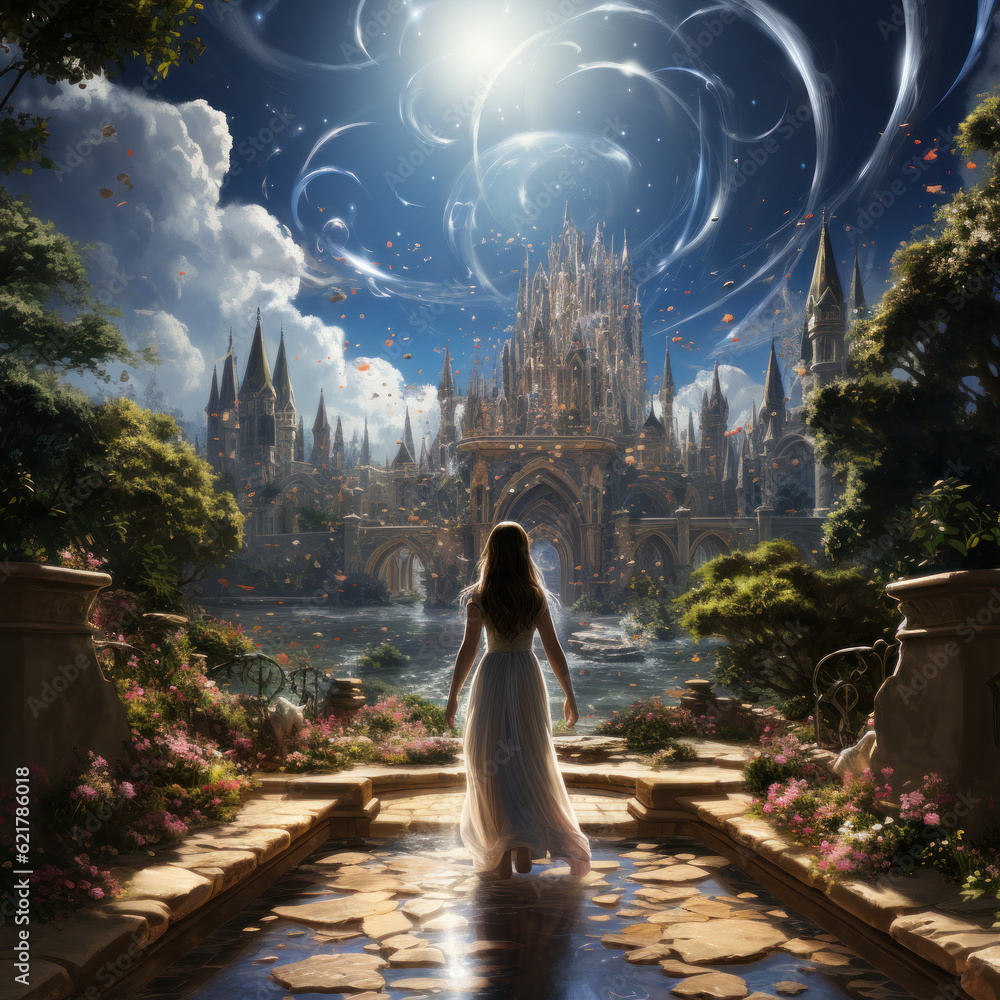 Princess of Camelot Embracing Home: Ethereal Beauty in Garden of ...