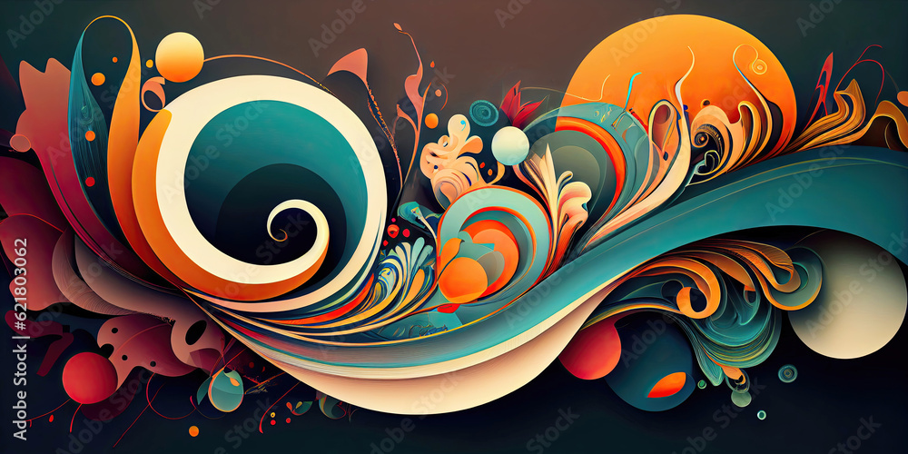 Colorful abstract fantasy wallpaper background illustration Stock ...