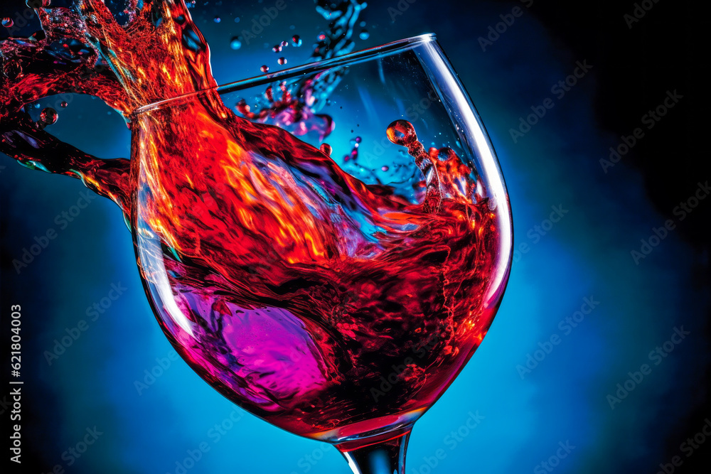 Captivating fusion of science and art showing fluid dynamics in a wine ...