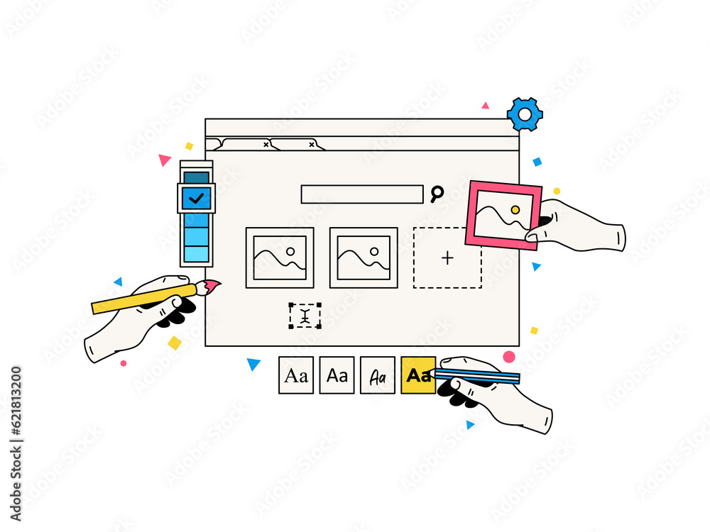 UI UX Illustration Design User Interface Experience Wireframe Layouting ...