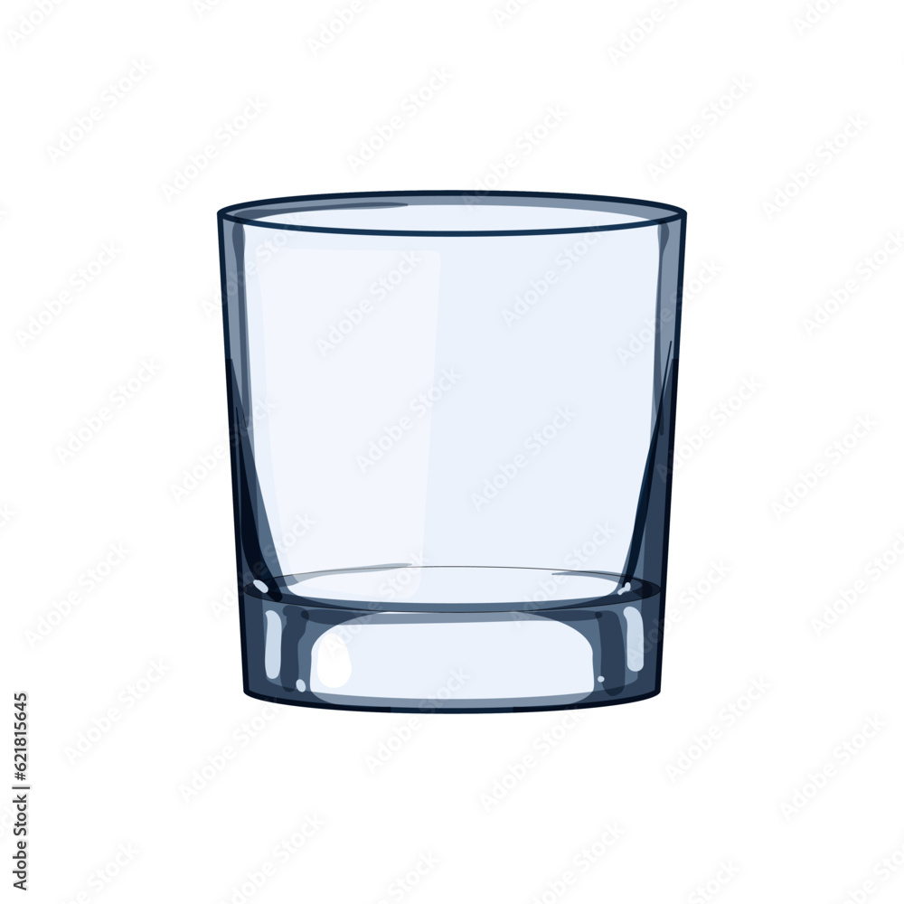 object glass cup cartoon. clear restaurant, water crystal, alcohol bar ...