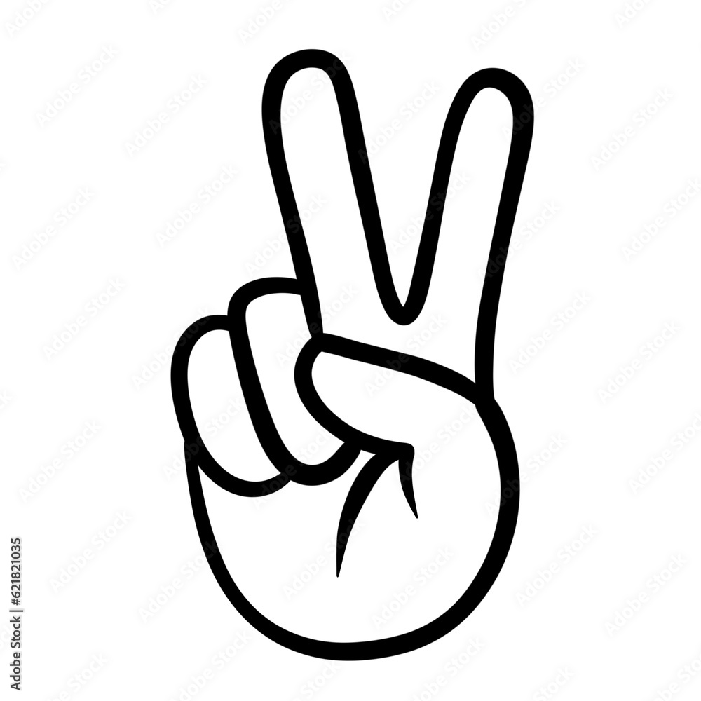 peace out sign hand Stock Illustration | Adobe Stock