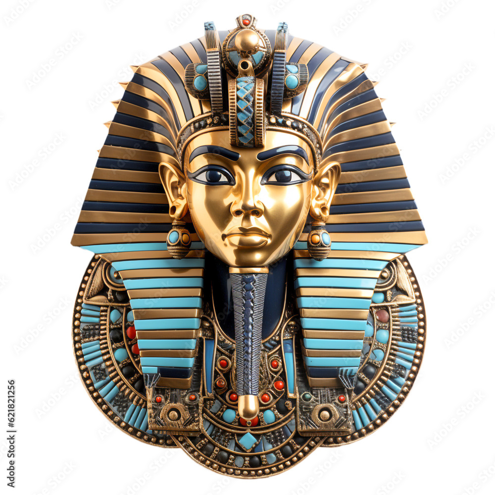 Egyptian farao mask on transparent background isolated png.Generated ...