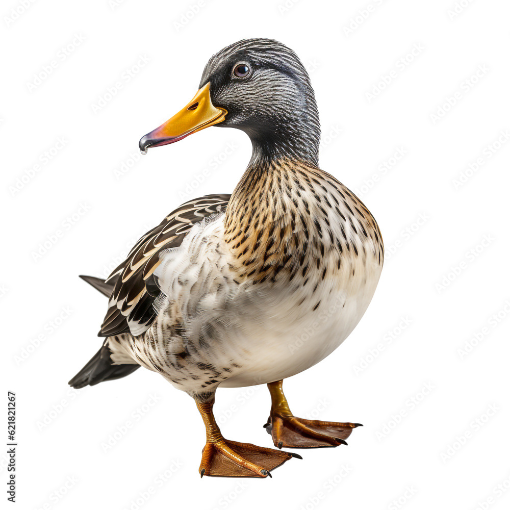Duck on transparent background isolated png.Generated with AI Stock ...
