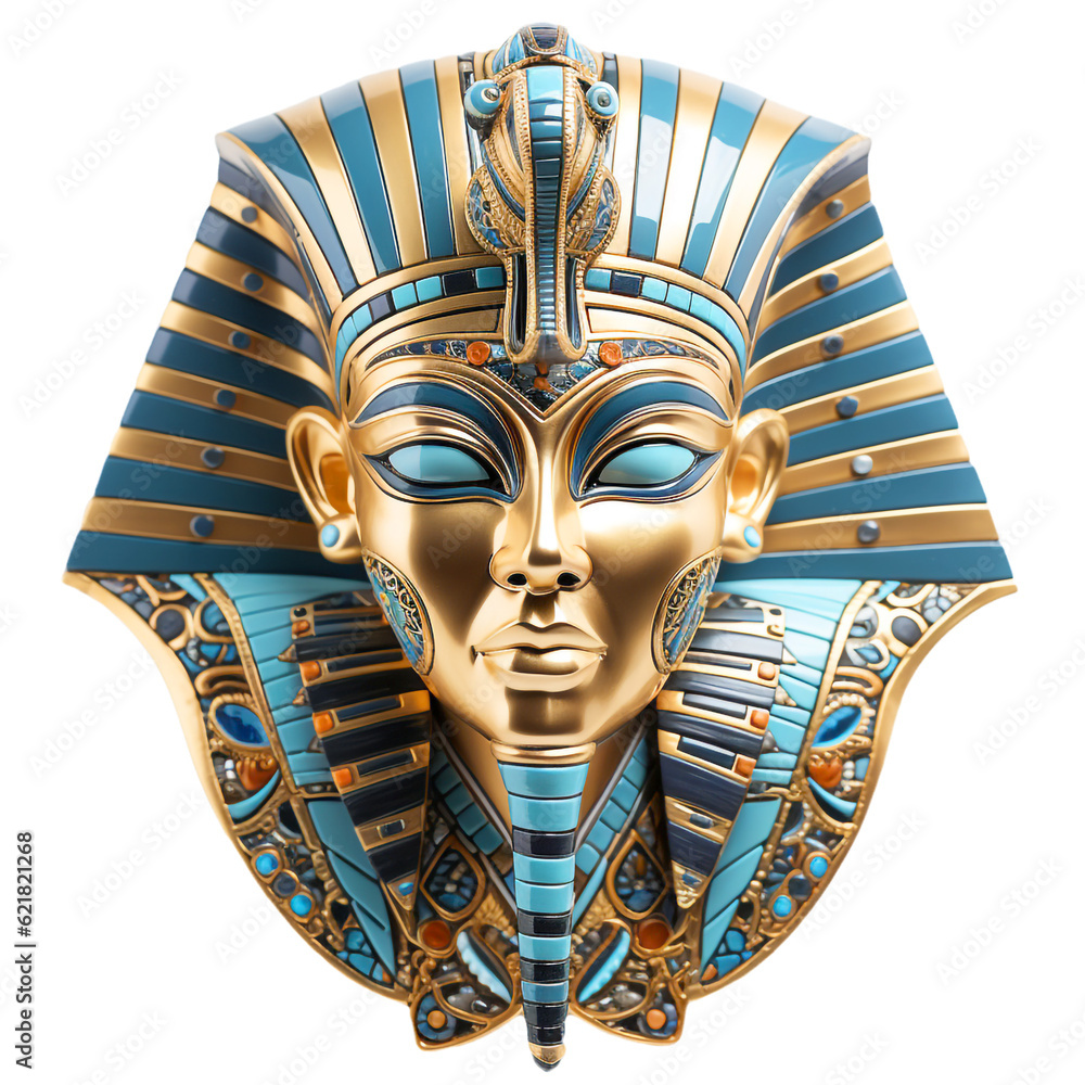 Egyptian farao mask on transparent background isolated png.Generated ...
