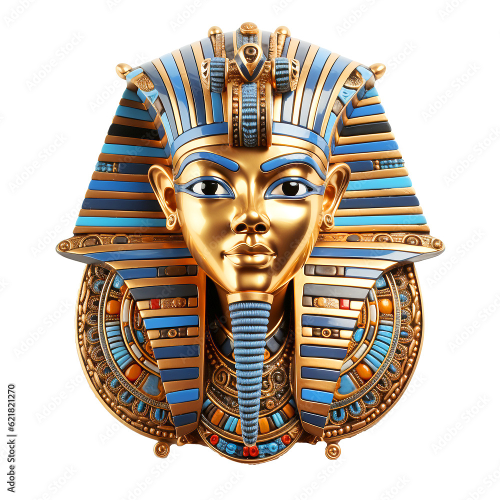 Egyptian farao mask on transparent background isolated png.Generated ...