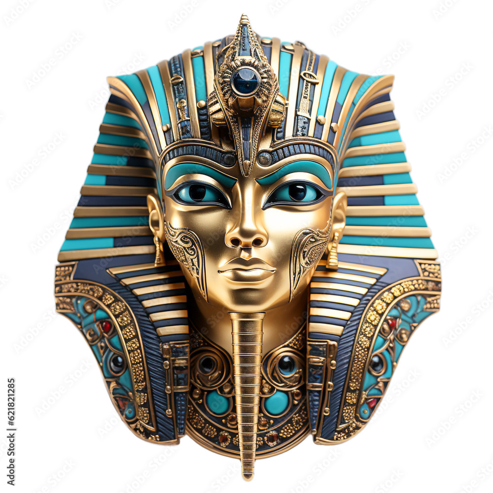 Egyptian farao mask on transparent background isolated png.Generated ...