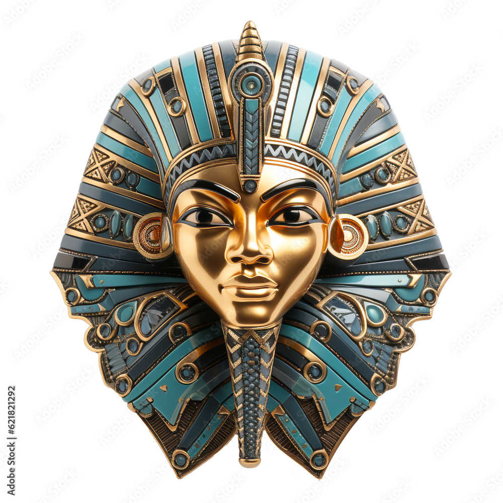 Egyptian farao mask on transparent background isolated png.Generated ...