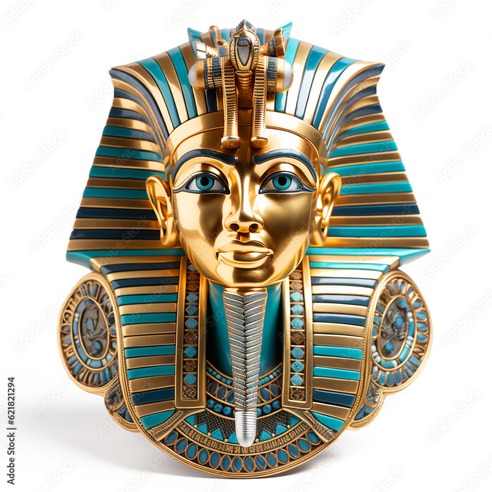 Egyptian farao mask on transparent background isolated png.Generated ...