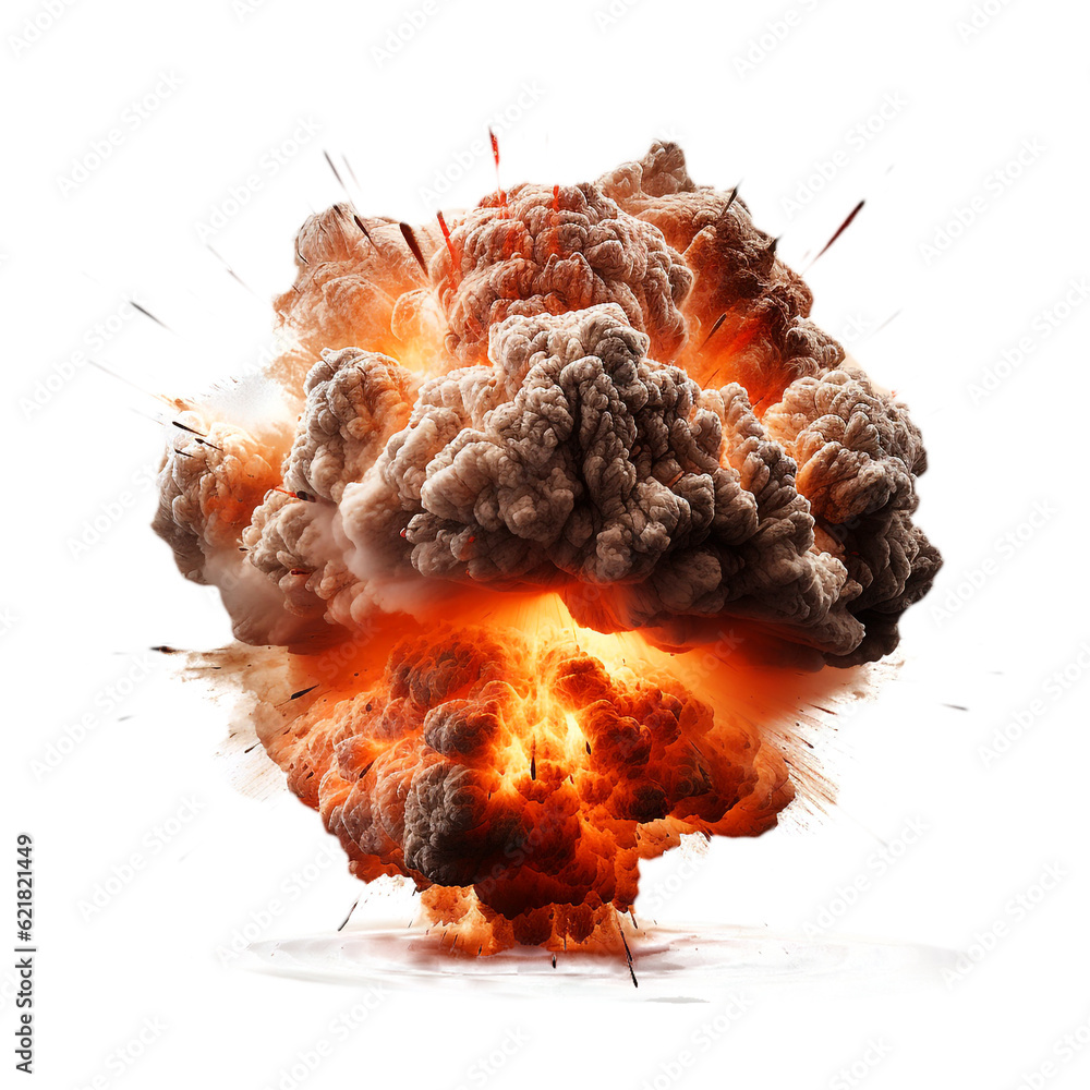 Isolated background warhead explosion.PNG file.Generated with AI. Stock ...