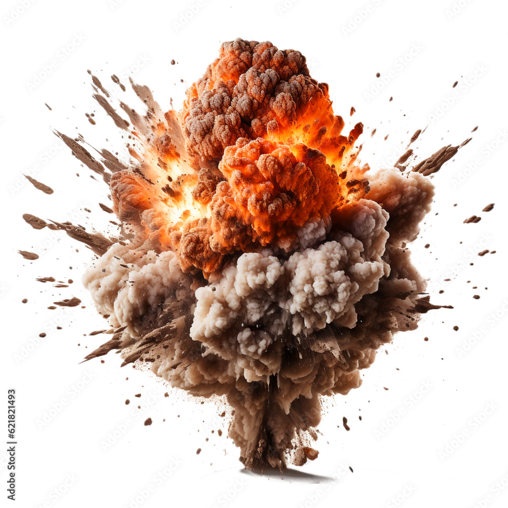 Explosion Isolated With Background PNG.Generated with AI Stock ...