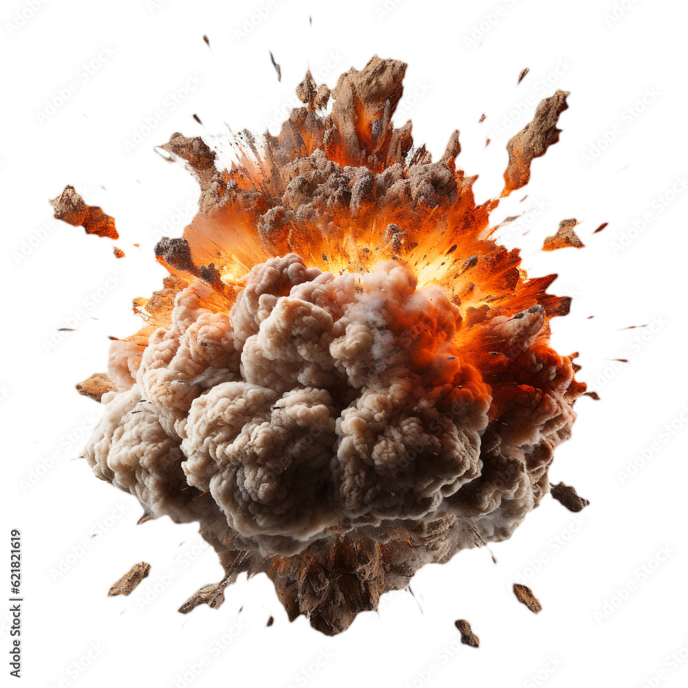 Isolated background warhead explosion.PNG file.Generated with AI. Stock ...