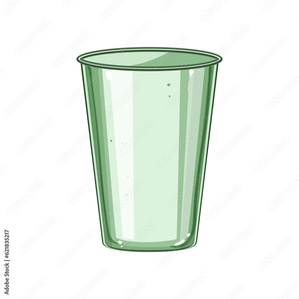 blank plastic cup cartoon. tea template, transparent drink, lid juice ...