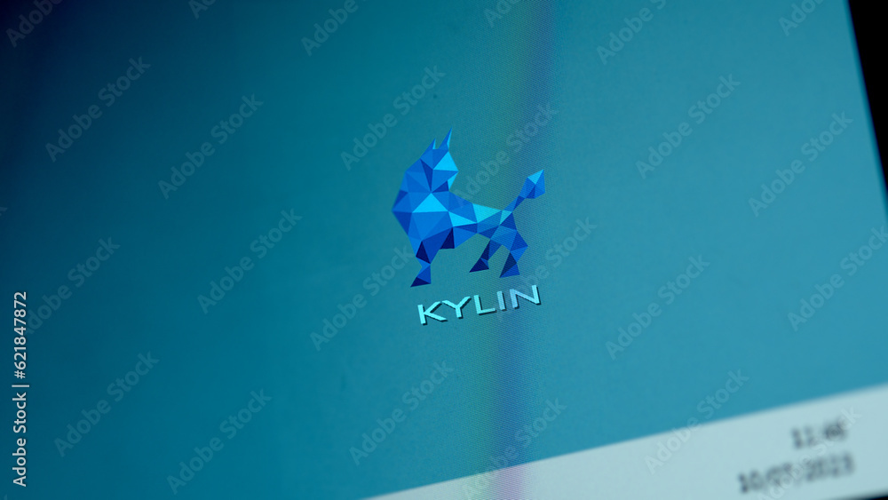 July 10th 2023 the screen of operating system OpenKylin installed on a ...
