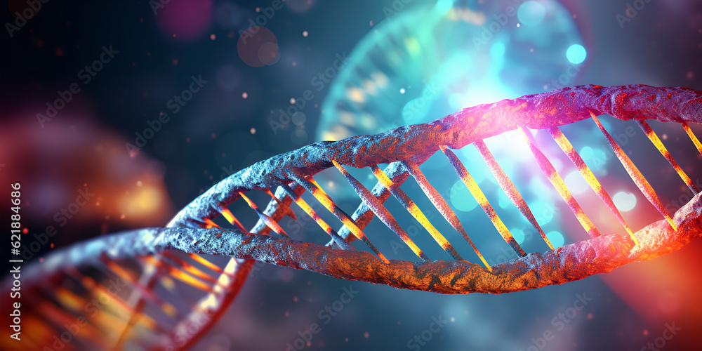 Biotechnology DNA structure of Human cell biology DNA strands molecular ...