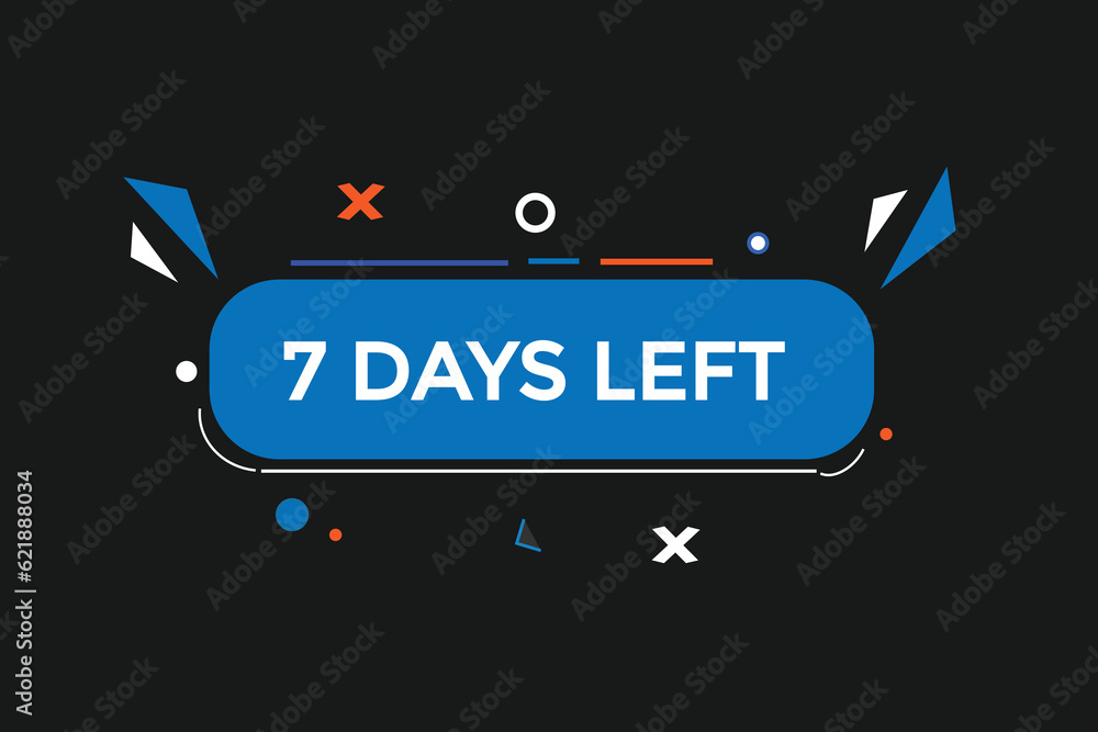 7days, left countdown to go one time template,7 day countdown left ...