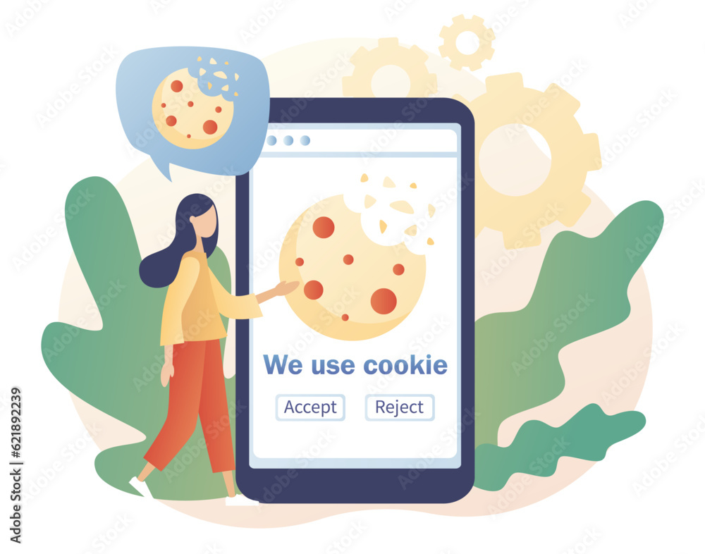 We use cookies policy notification pop up in smartphone app ...