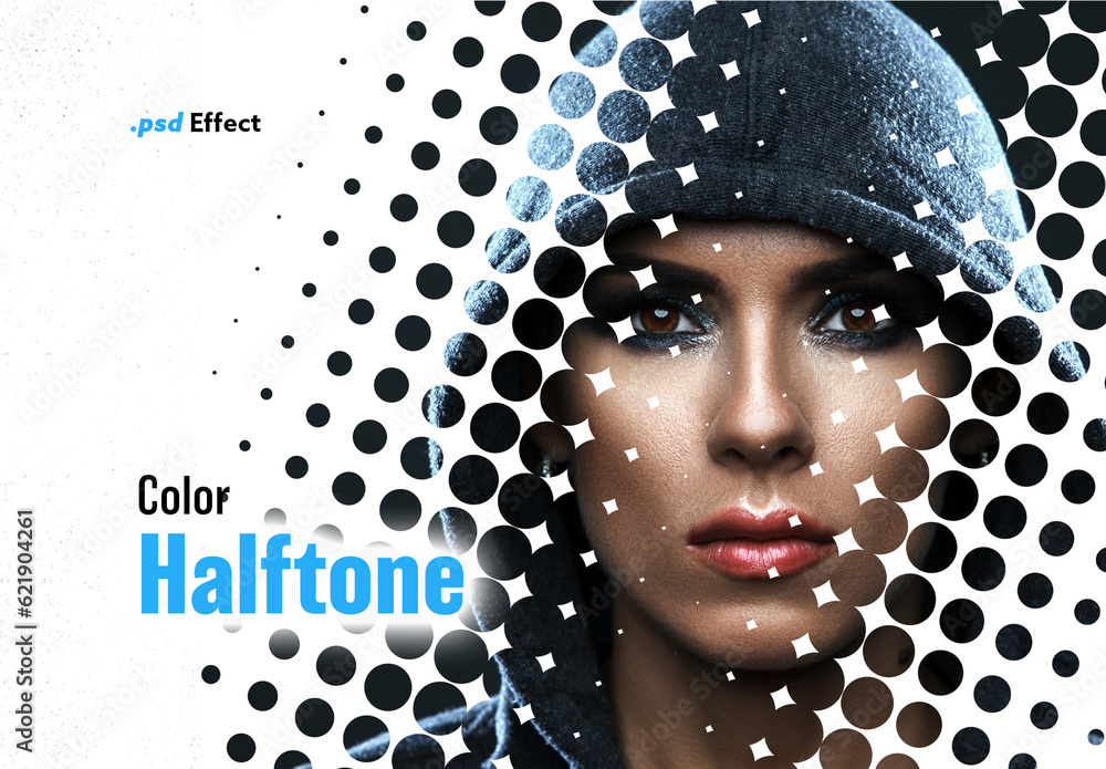 Color Halftone Effect Stock Template | Adobe Stock