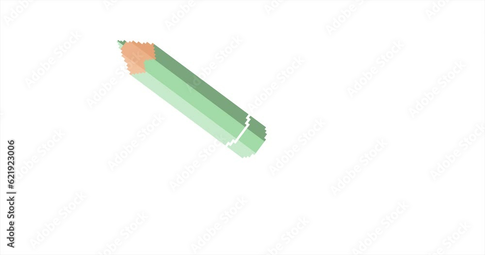 Draw Pencil pixel art, Thoughts, idea. Simple flat style pixel art ...