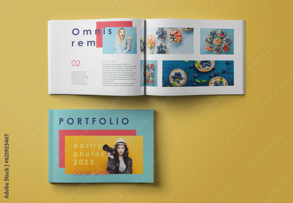 Minimalist Portfolio Layout Stock Template | Adobe Stock