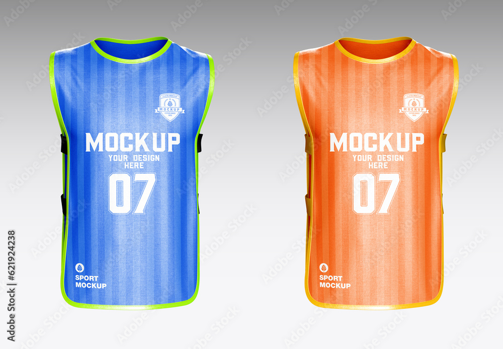 Training Soccer Vest Mockup Stock Template | Adobe Stock