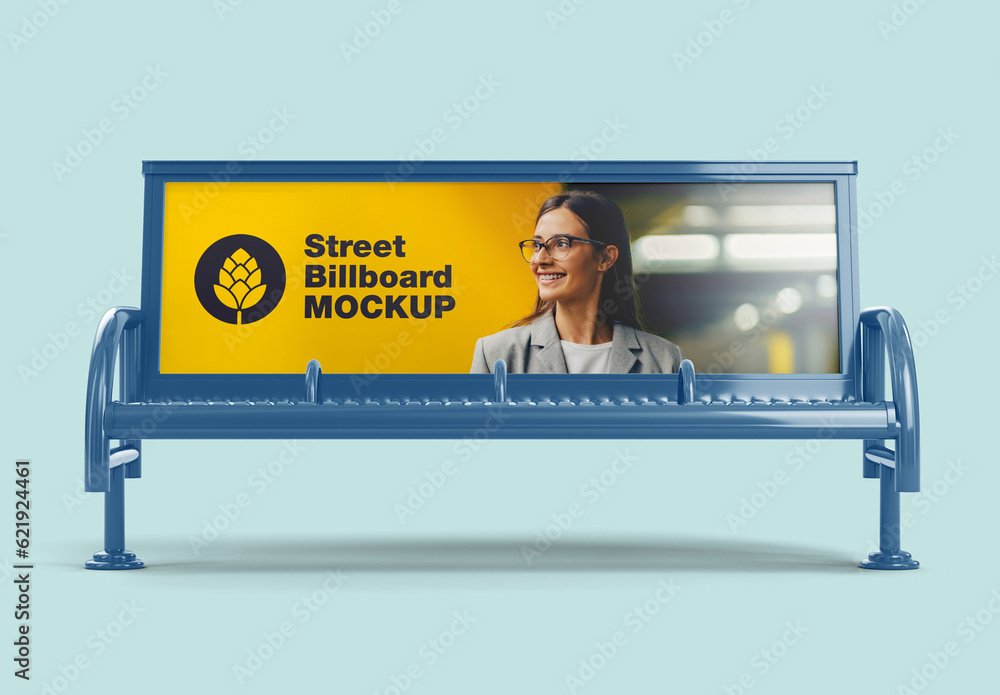 Metallic Bench Mockup Stock Template | Adobe Stock