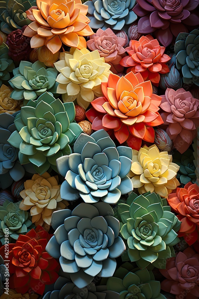 cactus flowers background colorful Stock Photo | Adobe Stock