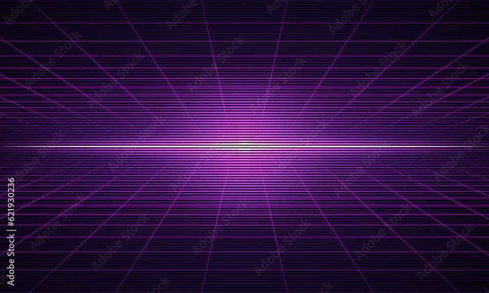 80s Retro Sci-Fi Background Futuristic Grid landscape. Digital cyber ...