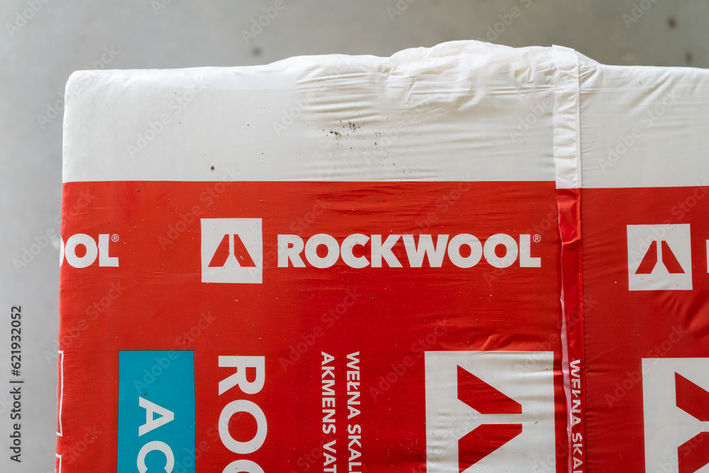Rockwool Rockslab Acoustic mineral rock wool. Bag of insulation ...