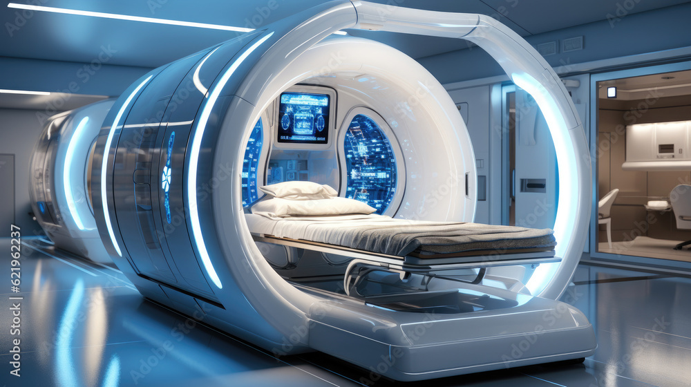 High-tech modern CT scan room in the modern hospital Stock Photo ...