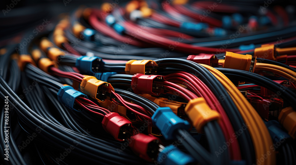 Colorful wire harness and plastic connectors for vehicles, automotive ...