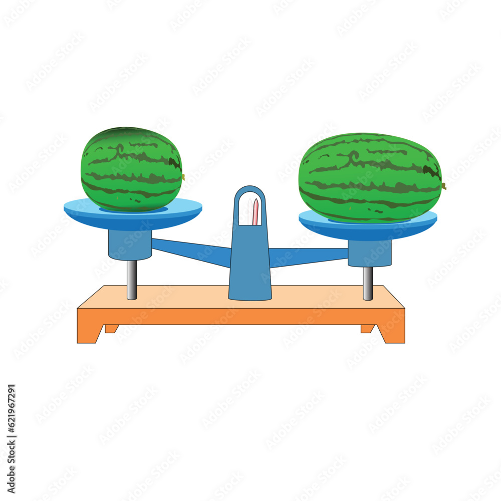 balance Scale Watermelon small and big, and Watermelon. scales in ...