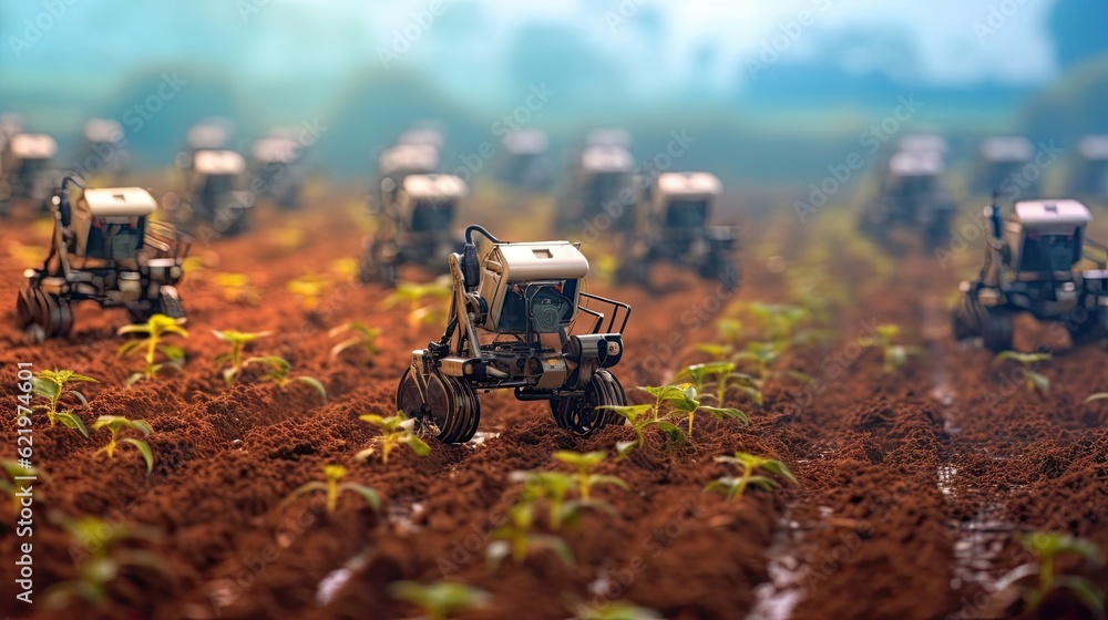 Autonomous farming robots that efficiently plant, monitor, and harvest ...