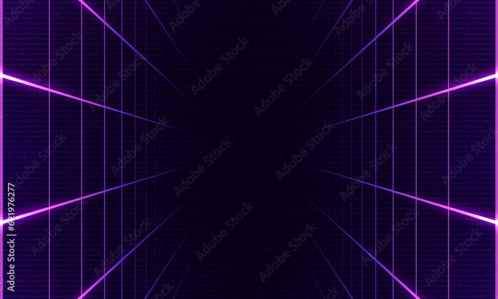 Synthwave vaporwave retrowave cyber background with copy space, laser ...