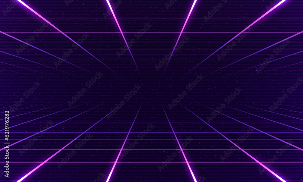 Synthwave vaporwave retrowave cyber background with copy space, laser ...