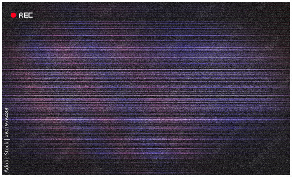 Retro CCTV or VHS video white noise background texture with red ...