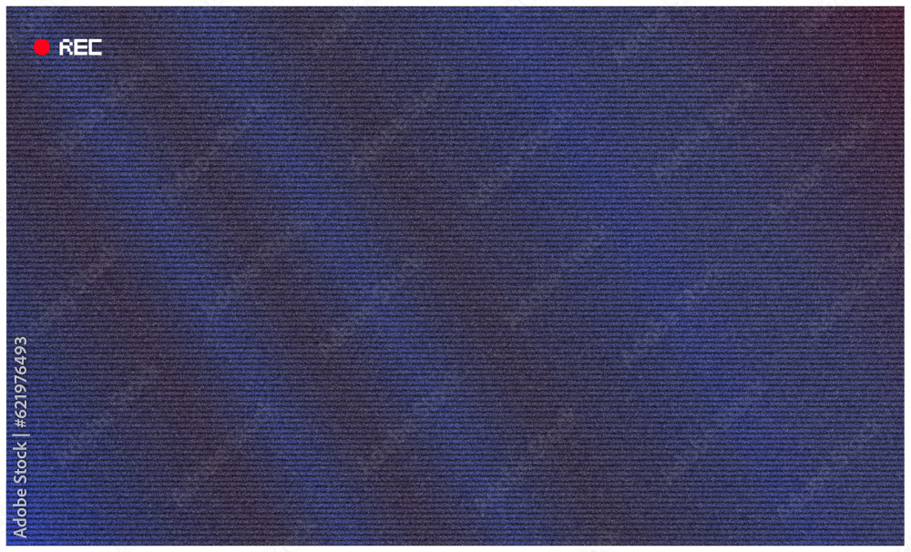 Retro CCTV or VHS video white noise background texture with red ...