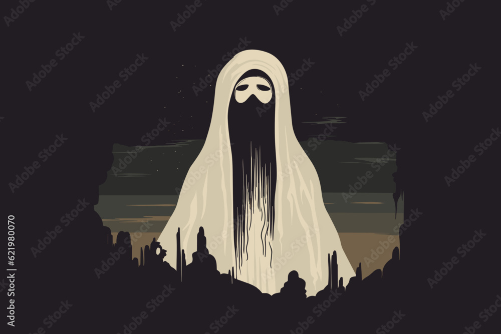 Doodle inspired La Llorona, cartoon sticker, sketch, vector ...