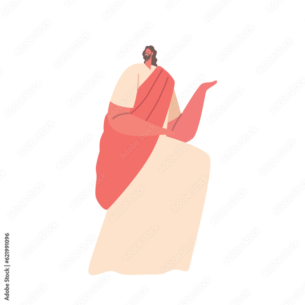Jesus Sit With Gesturing Hands, Conveying Message Of Hope, Guidance ...