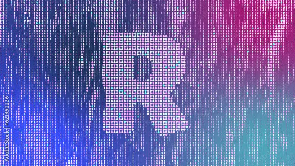 English Alphabet Characters and Letters reveal in a Glittery Circular ...