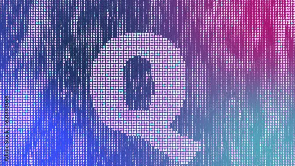 English Alphabet Characters and Letters reveal in a Glittery Circular ...