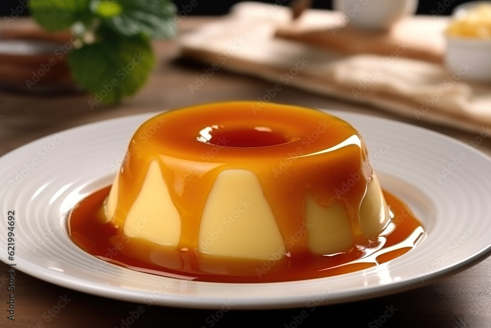 milk pudding Brazil, Milk Pudding or Pudim de leite. Traditional ...