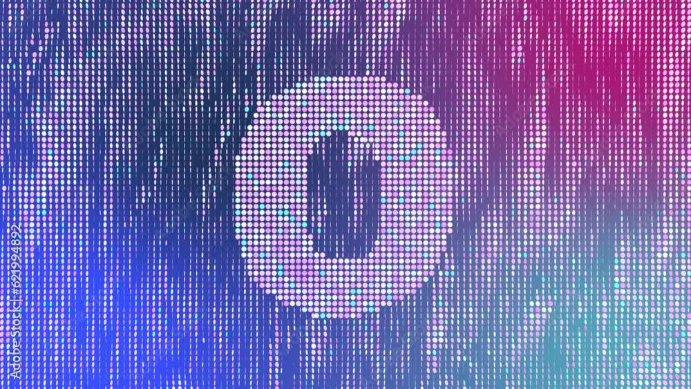English Alphabet Characters and Letters reveal in a Glittery Circular ...