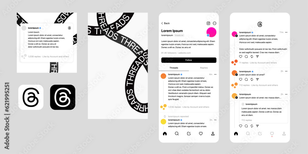Threads App, User interface, Instagram Threads Application, Social ...
