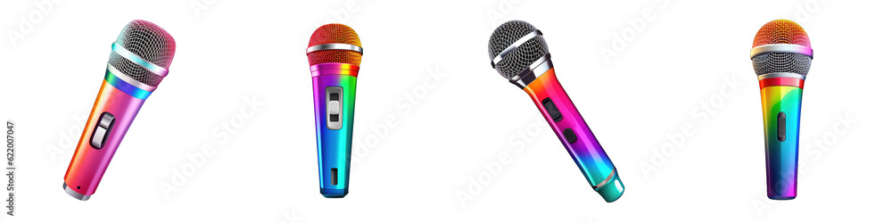 Karaoke Microphone clipart collection, vector, icons isolated on ...