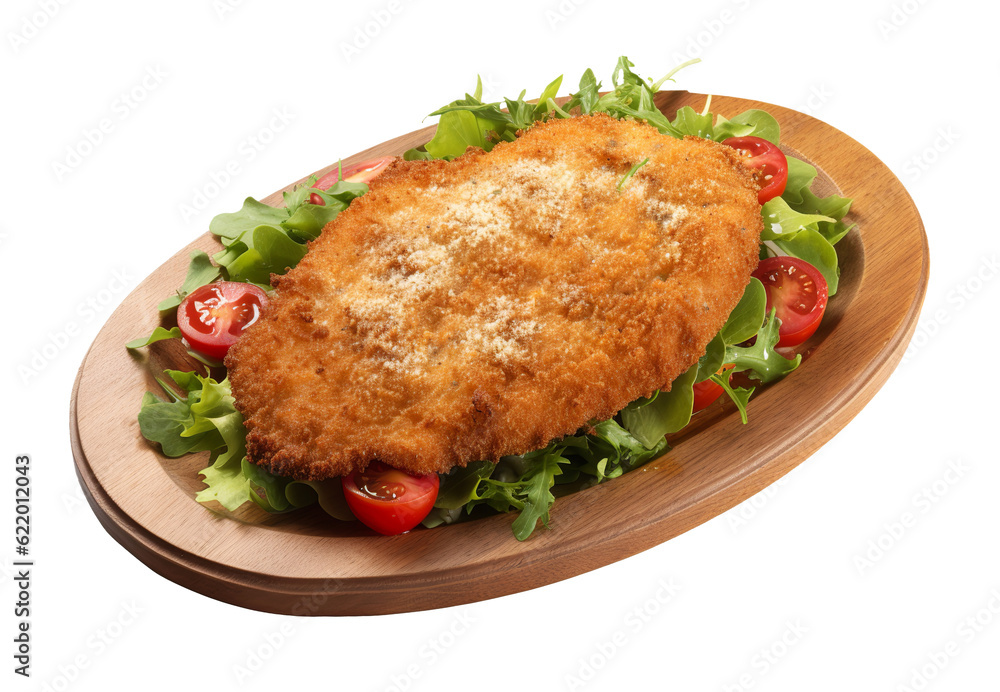 Milanesa on transparent background. Generative AI. Stock Illustration ...