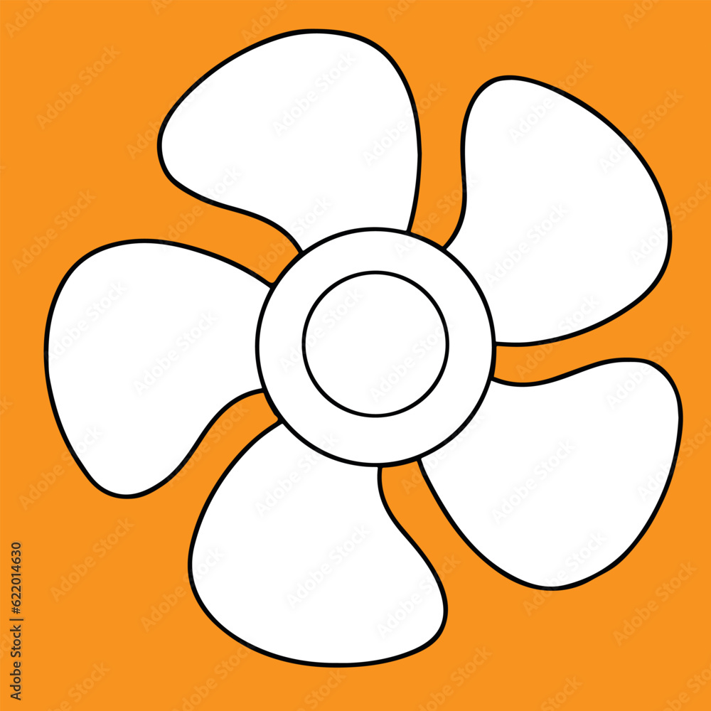 Aspa de ventilador, turbina, hélice. Ilustración vectorial Stock Vector ...